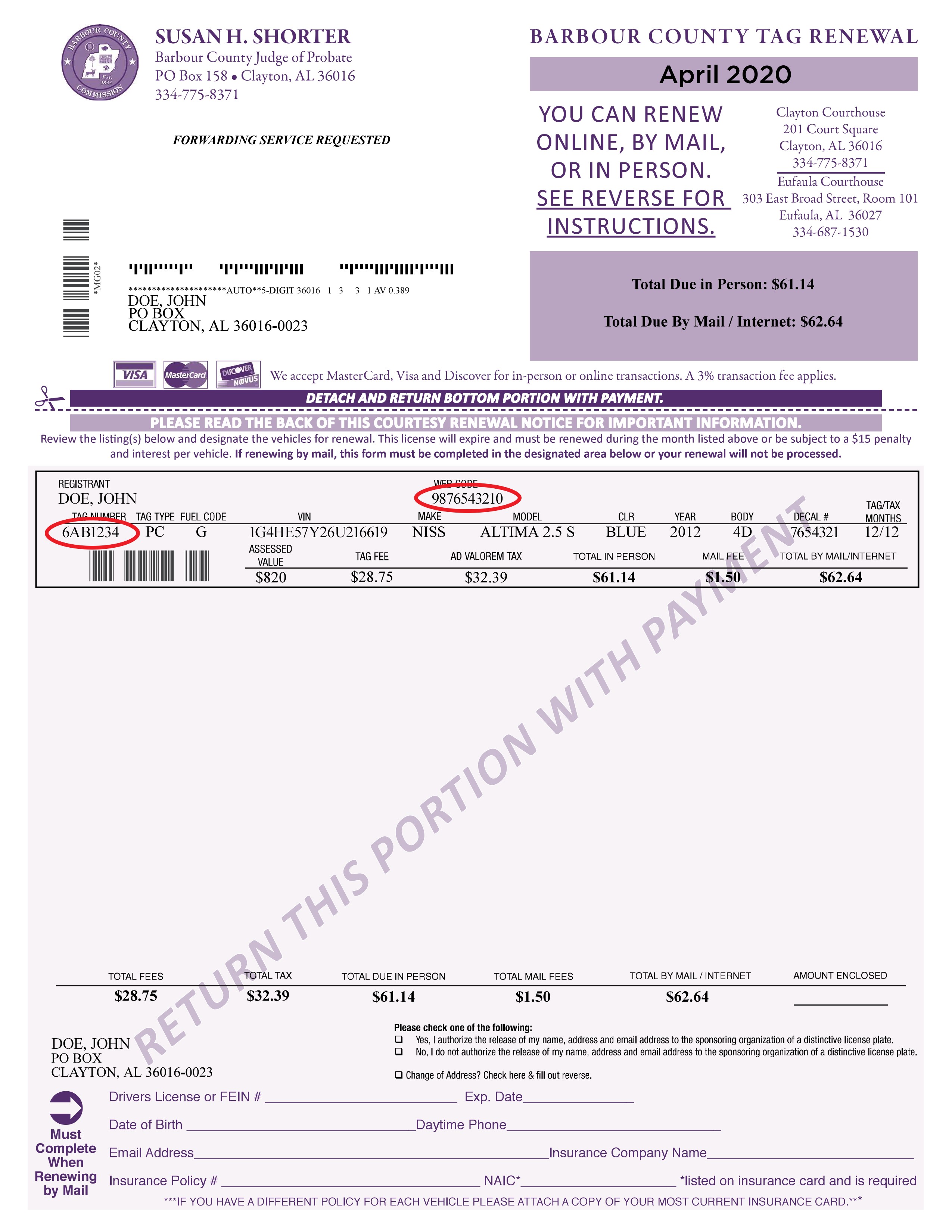 Barbour County | Online Services